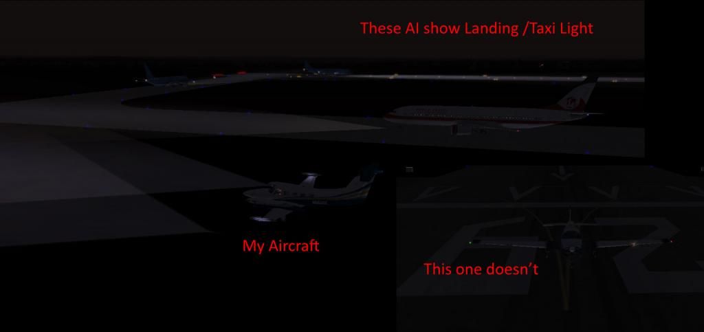 AI Aircraft landing lights gone :( | FSDeveloper