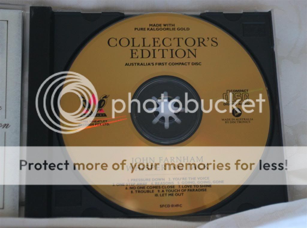 Australia's first Compact Disc. John Farnham's Whispering Jack. - Music ...